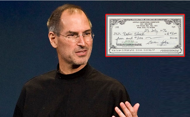 Steve Jobs: స్టీవ్‌ జాబ్స్‌ సంతకం.. రూ.333 చెక్కుకు రూ.20 లక్షలు ...