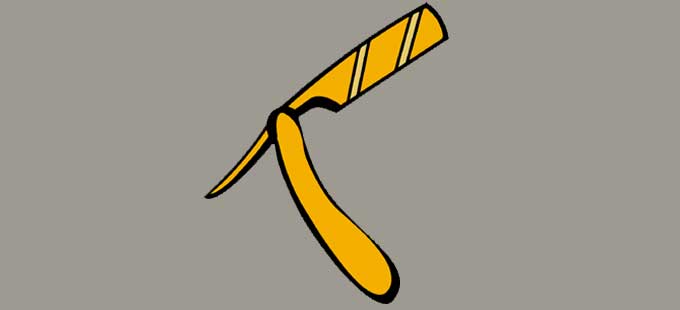 గోల్డెన్‌ ఐడియా: బంగారు రేజర్‌తో షేవింగ్‌.. | barber-using-golden-razor ...