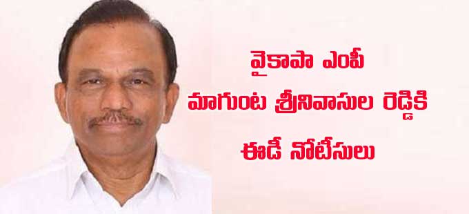 Delhi Liquor Scam: ఒంగోలు వైకాపా ఎంపీ మాగుంట శ్రీనివాసుల రెడ్డికి ఈడీ నోటీసులు | ed-notice-to-mp ...