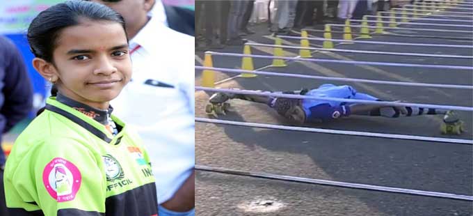 Limbo Skating: తన రికార్డులు తానే బద్దలుకొడుతోంది | shrishti-sharma ...