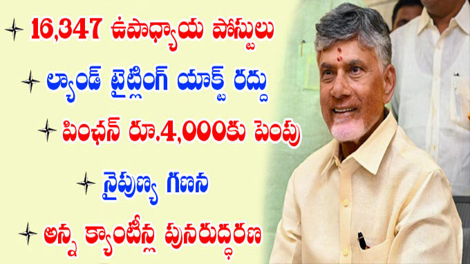 Chandrababu: 16,347 ఉపాధ్యాయ పోస్టులు | cm-chandrababu-signs-five-files-in-secretariat