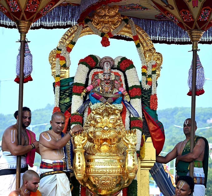 Tirumala: తిరుమలలో బ్రహ్మోత్సవాలు.. సింహ వాహనం పై శ్రీ మలయప్పస్వామి ...