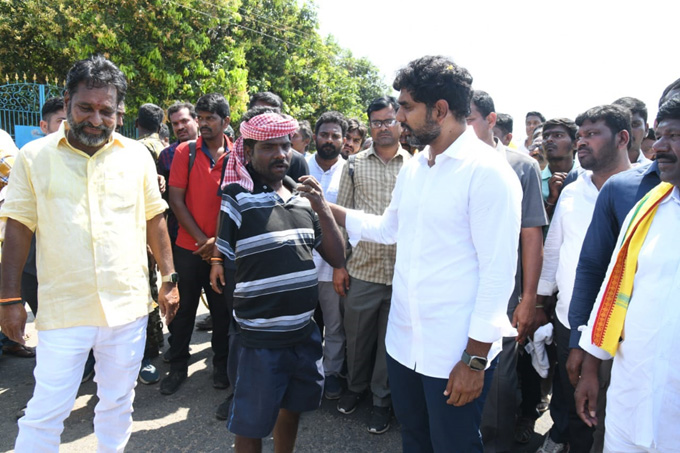 Nara lokesh: సత్యవేడులో లోకేశ్‌ ‘యువగళం’ | yuvagalam in sathyavedu by ...