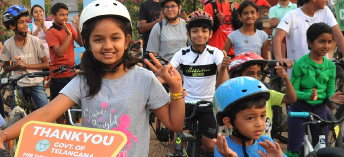 Kids Cycling Event: హైదరాబాద్‌లో చిన్నారులకు సైక్లింగ్‌ | Kids Cycling ...