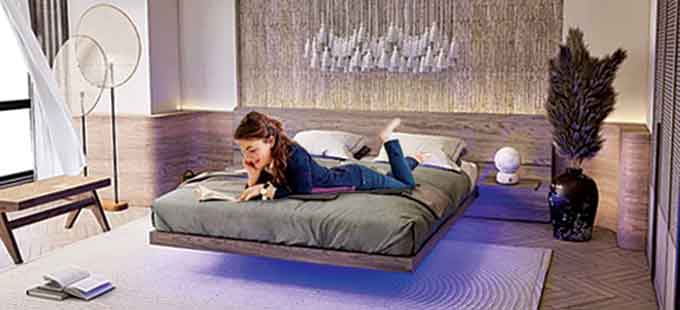 గాల్లో తేలినట్లుందే.. | floating-bed-designs-and-ideas